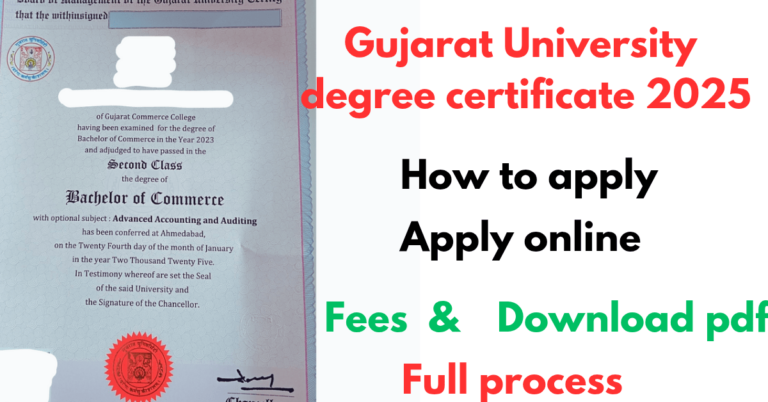Degree certificate - study chakra