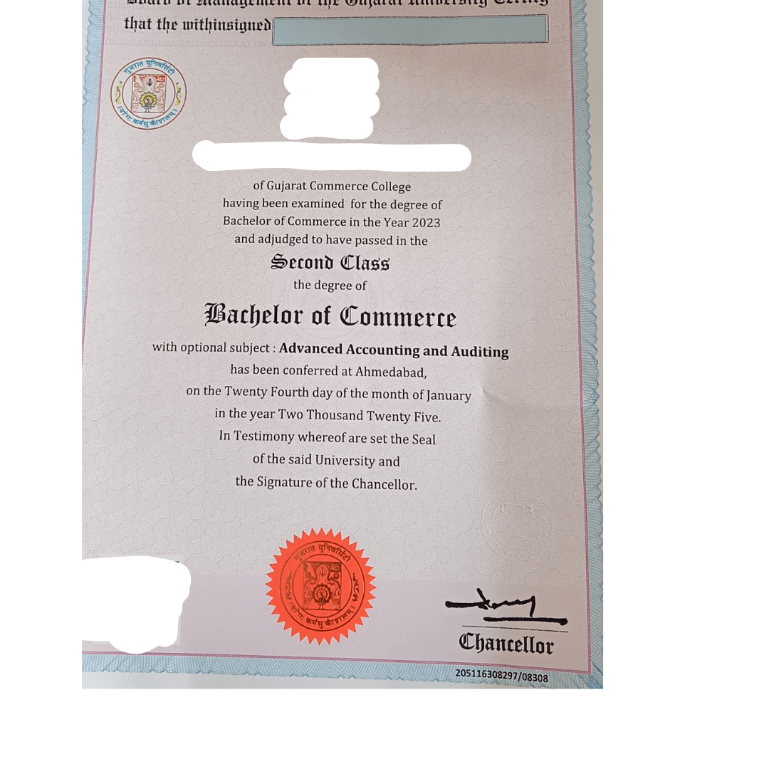 Gujarat University degree certificate 2025 apply | last date